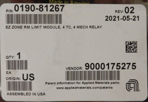 Watlow 0190-81267 RM Limit Control Module 4 TC 4 Mech Relay AMAT New S – Semiconductor Spares Store