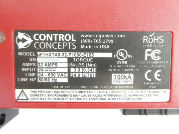 Control Concepts uF1HXTA0-32-P1000-E155 SCR Controller Lot of 12 Worki – Semiconductor Spares Store