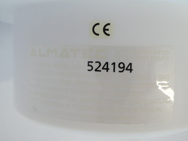 Almatec 524194 Pneumatic Diaphragm Pump 50L/Min PTFE New Surplus – Semiconductor Spares Store