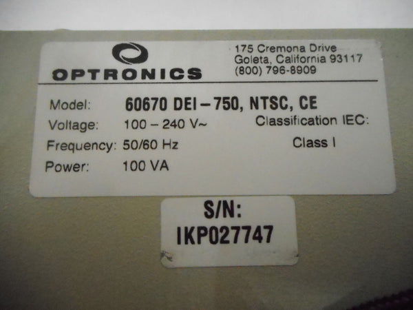 Optronics 60670 DEI-750 NTSC CE Camera Controller Reseller Lot of 3 Us – Semiconductor Spares Store