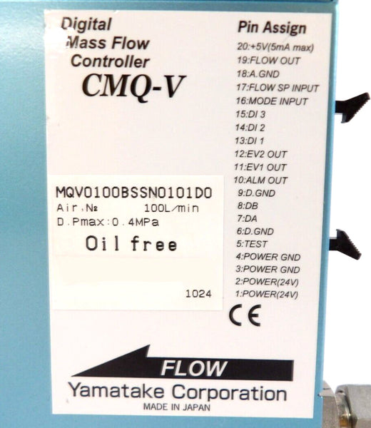 Yamatake Corporation CMQ-V Digit Mass Flow Controller MFC Working Spar – Semiconductor Spares Store