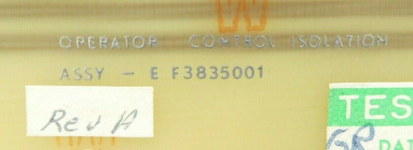 Varian VSEA E F3835001 Operator Control Isolation PCB Card Rev. A Work ...