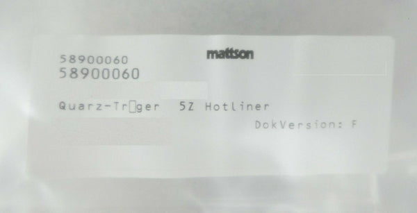 Mattson Technology 58900060 Quartz Wafer Tray Liner Plate 5Z Hotliner ...