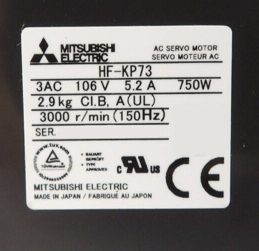 Mitsubishi Electric HF-KP73 AC Servo Motor Assembly VRGF-11C90-19DC19 ...