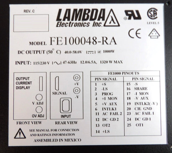 Lambda FE100048-RA Power Supply Module Coherent Verdi Laser Working Su ...