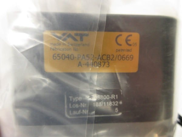 VAT 65040-PA52-ACB2 Pendulum Control and Isolation Valve Copper Unasse ...