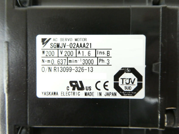 Yaskawa Electric SGMJV-02AAA21 AC Servo Motor Rudolph F30 Working Surp ...