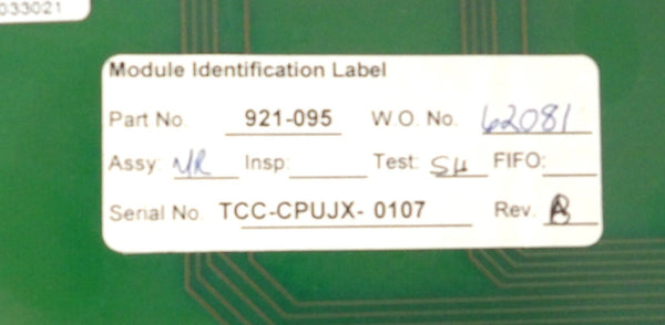 Brooks Automation TCC CPUJX VME Control PCB Card Working ...