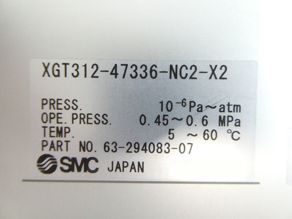 SMC 63-294083-07 High Vacuum Slit Valve L-Motion XGT312-47336-NC2-X2 W ...