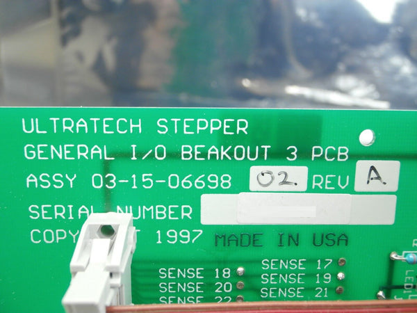 Ultratech Stepper 03-15-06698-02 General I/O Breakout 3 PCB Card Used ...