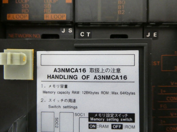 Mitsubishi Electric A3NMCA16 Programmable Controller CPU Rack Melsec W ...