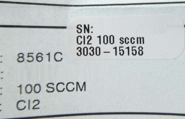 UNIT Instruments UFC-8561C Mass Flow Controller MFC 100 SCCM Cl2 3030 ...