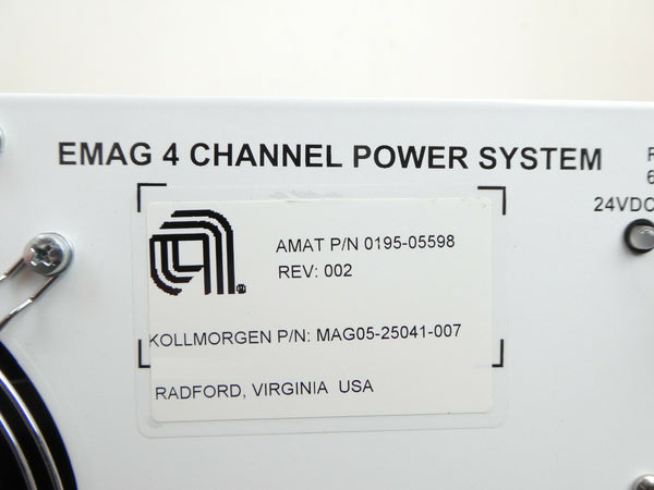 Kollmorgen MAG05-25041-007 EMAG 4 Chan Power System AMAT 0195-05598 Cu ...