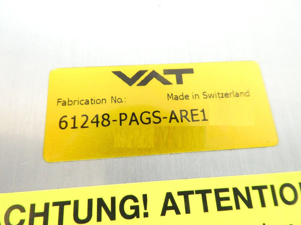 VAT 61248-PAGS-ARE1 Butterfly Valve Control System Series 612 Working ...