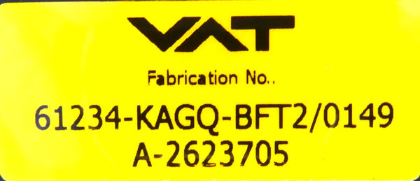 VAT 61234-KAGQ-BFT2 Butterfly Valve Control Series 612 Working Surplus ...