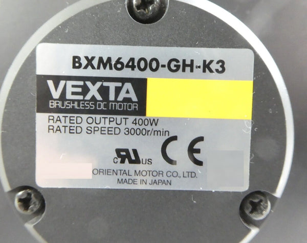 Oriental Motor BXM6400-GH-K3 DC Motor W/Gear Head D3846-162 Working Su ...