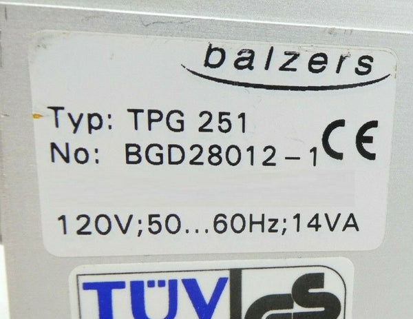 Balzers TPG Vacuum Controller Rack TPG 300 TPG 251 TEL Tokyo Electron ...