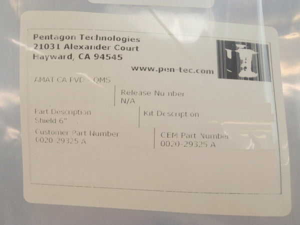AMAT Applied Materials 0020-29325 PVD 6" Shield Clamped Vectra IMP Ref ...