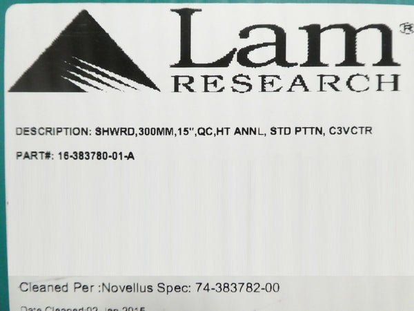 Lam Research 16-383780-01-A Shower Head 300mm 15" QC HT ANNL STD PTTN ...