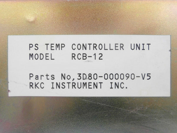 RKC Instrument RCB-12 PS TEMP Controller TEL Tokyo Electron 3D80-00009 ...