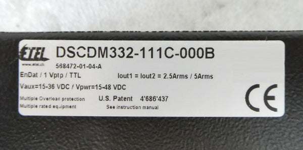 ETEL DSCDM332-111C-000B Digital Position Controller DSCDM Working Surp ...