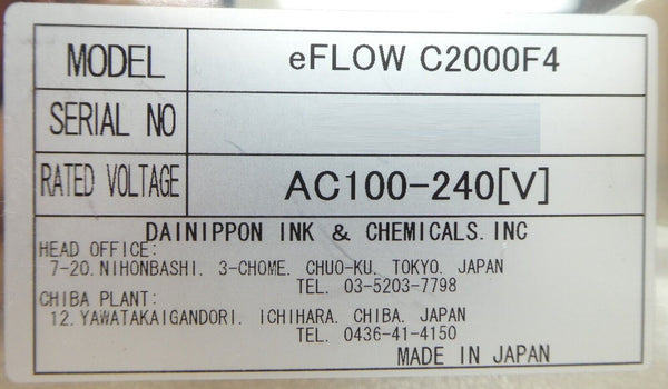 Dainippon Ink & Chemicals eFLOW C2000F4 Antistatic Water Module eFLOw ...