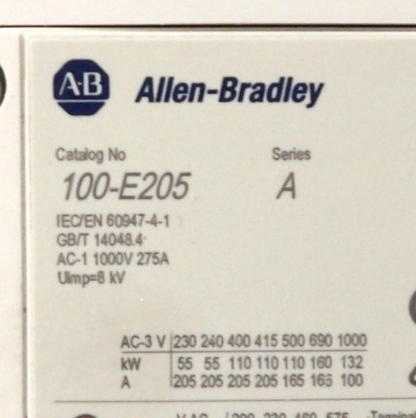 AB Allen-Bradley 100-E205 3-Pole Direct On Line Contactor Series A Wor ...