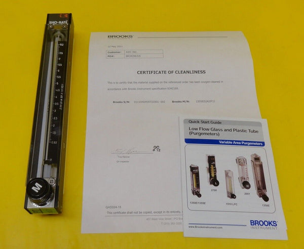 Brooks Instrument 1355EG2AJJF1J Low FLow Glass Tube Flow Meter SHO-RAT ...