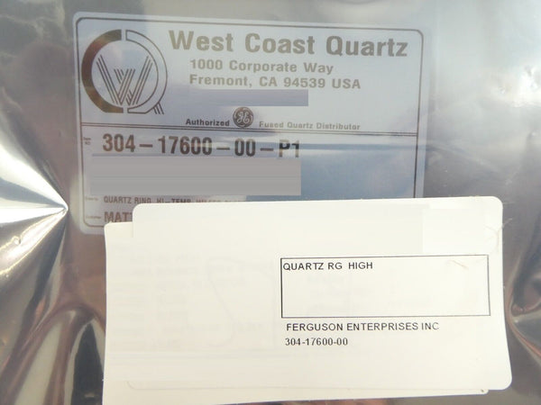 Mattson Technology 304-17600-00 A3 Wafer Platen Hi-Temp Quartz Ring Ne ...