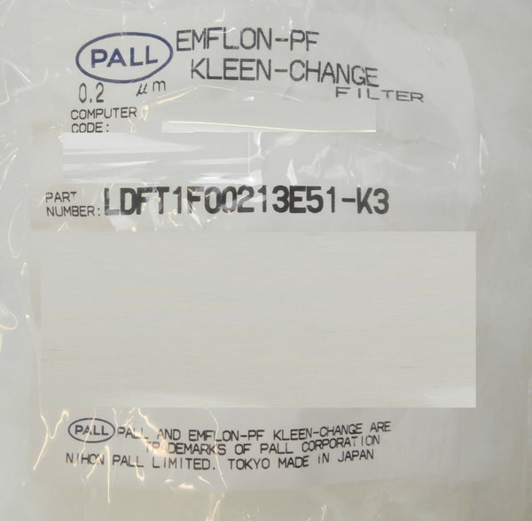 Pall LDFT1F00213E51-K3 Filter EMFLON-PF Kleen-Change Lot of 2 New Surp ...