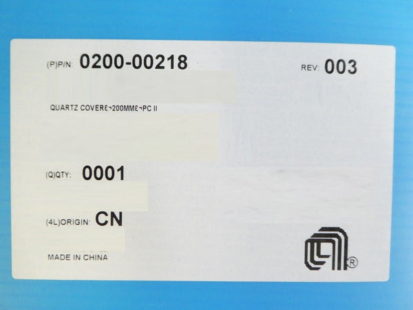 AMAT Applied Materials 0200-00218 200mm PCII Quartz Cover Top Endura 5 ...