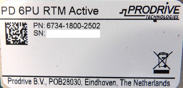 Prodrive Technologies 6734-1800-2502 PD 6PU RTM Active PCB Card Workin ...