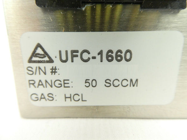 UNIT Instruments UFC-1660 Mass Flow Controller MFC 50 SCCM HCl 1660 Re ...