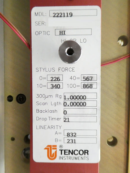 Tencor P-2H 200mm HI Long Scan Profilometer Wafer Stage Assembly Spare ...
