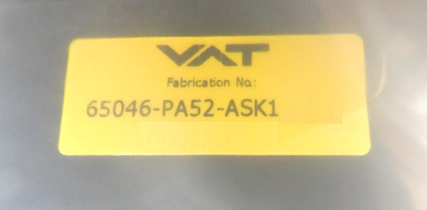 VAT 65046-PA52-ASK1 Pendulum Control & Isolation Gate Valve Series 650 ...