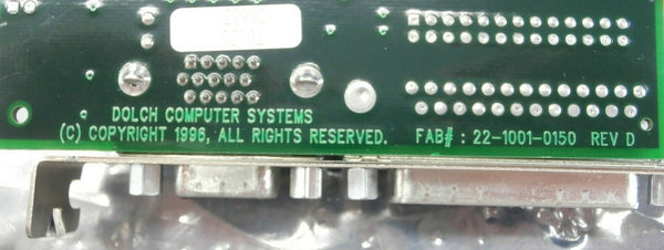 Dolch Computer Systems 21-0E01-0030 ISA Video PCB Card 22-1001-0150 SV ...