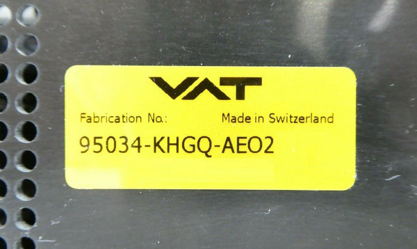 VAT 95034-KHGQ-AEO2 Butterfly Pressure Control Valve AMAT Working Surp ...