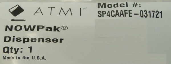 ATMI Packaging SP4CAAFE-031721 Dispenser NOWPak New Surplus ...