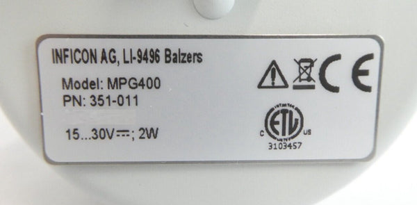 Inficon 351-011 Inverted Magnetron Pirani Gauge MPG400 New Surplus ...