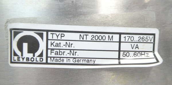 Leybold NT 2000 M Turbomolecular Pump Controller MAG.DRIVE L Working S ...