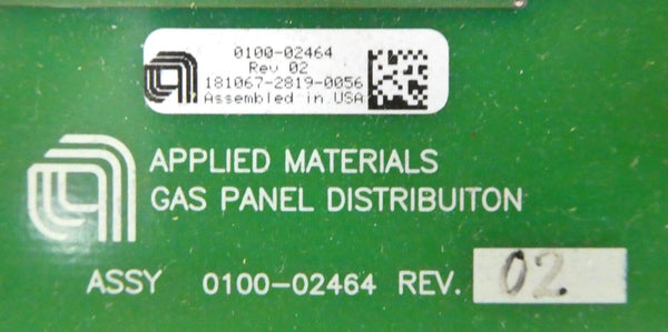 AMAT Applied Materials 0100-02464 Gas Panel Distribution PCB Working ...