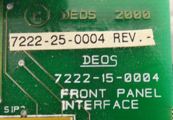 Deos 7222-15-0004 Front Panel Interface PCB 7222-25-0004 GEM-Q400 Lot ...