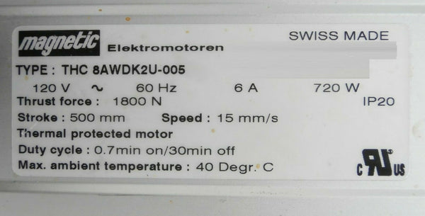 Magnetic Elektromotoren THC 8AWDK2U-005 Telescopic Column Telemag Work ...