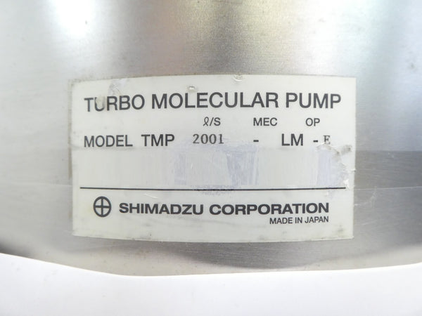 Shimadzu TMP 2001-LME Turbomolecular Pump Magnetic Bearing Turbo Teste ...