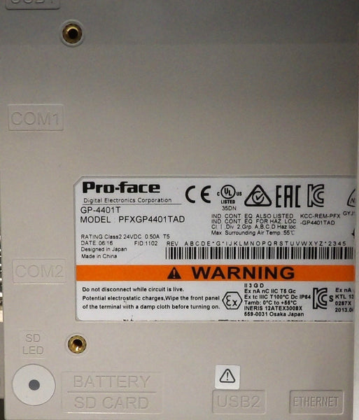 Pro-face PFXGP4401TAD 7.5" Touchscreen TFT Analog Touch Panel GP-4401T ...