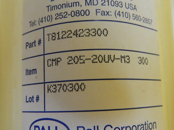 Pall T8122423300 Polypropylene Slurry Filter CMP205-20UV-M3 300 New Su ...