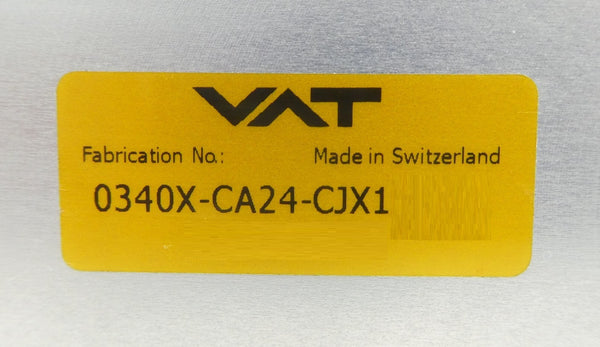 VAT 0340X-CA24-CJX1 300mm Pneumatic Vacuum Slit Valve Actuator and Gat ...