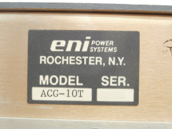 ACG-10 ENI Power Systems ACG-10T 13.56Mhz RF Generator Tested Working ...