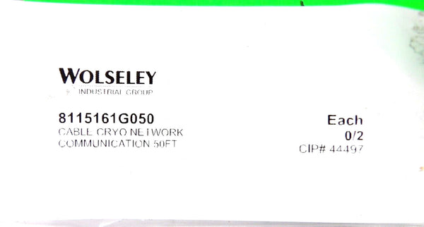 CTI-Cryogenics 8115161G050 50 Foot Cryo Network Communication Cable Wo ...