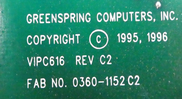 Greenspring Computers VIP616 Rev C2 Industry Pack PCB Card Working Sur ...